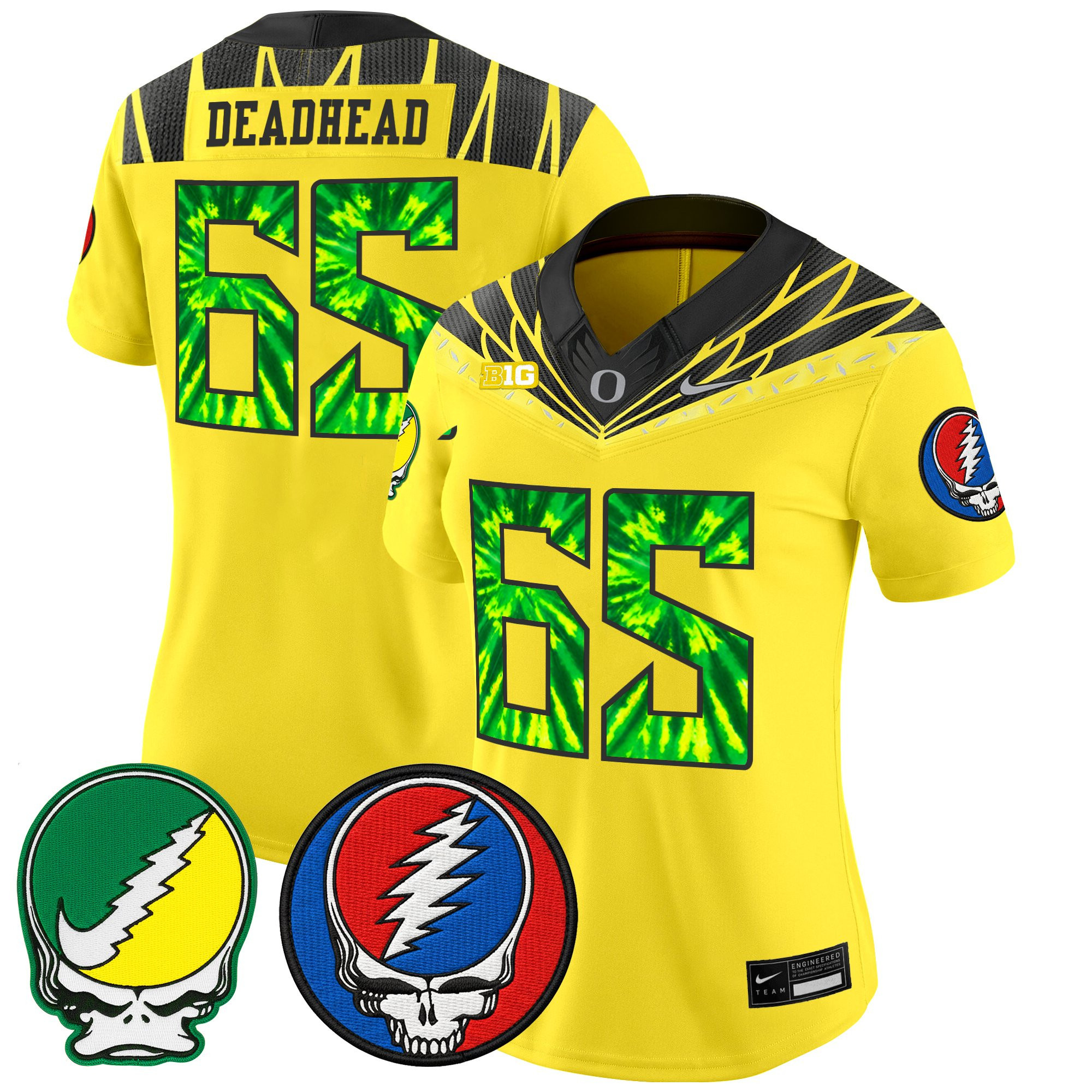 1965 Deadhead Women’s Oregon Ducks 2025 ‘Grateful Ducks x Grateful Dead ...