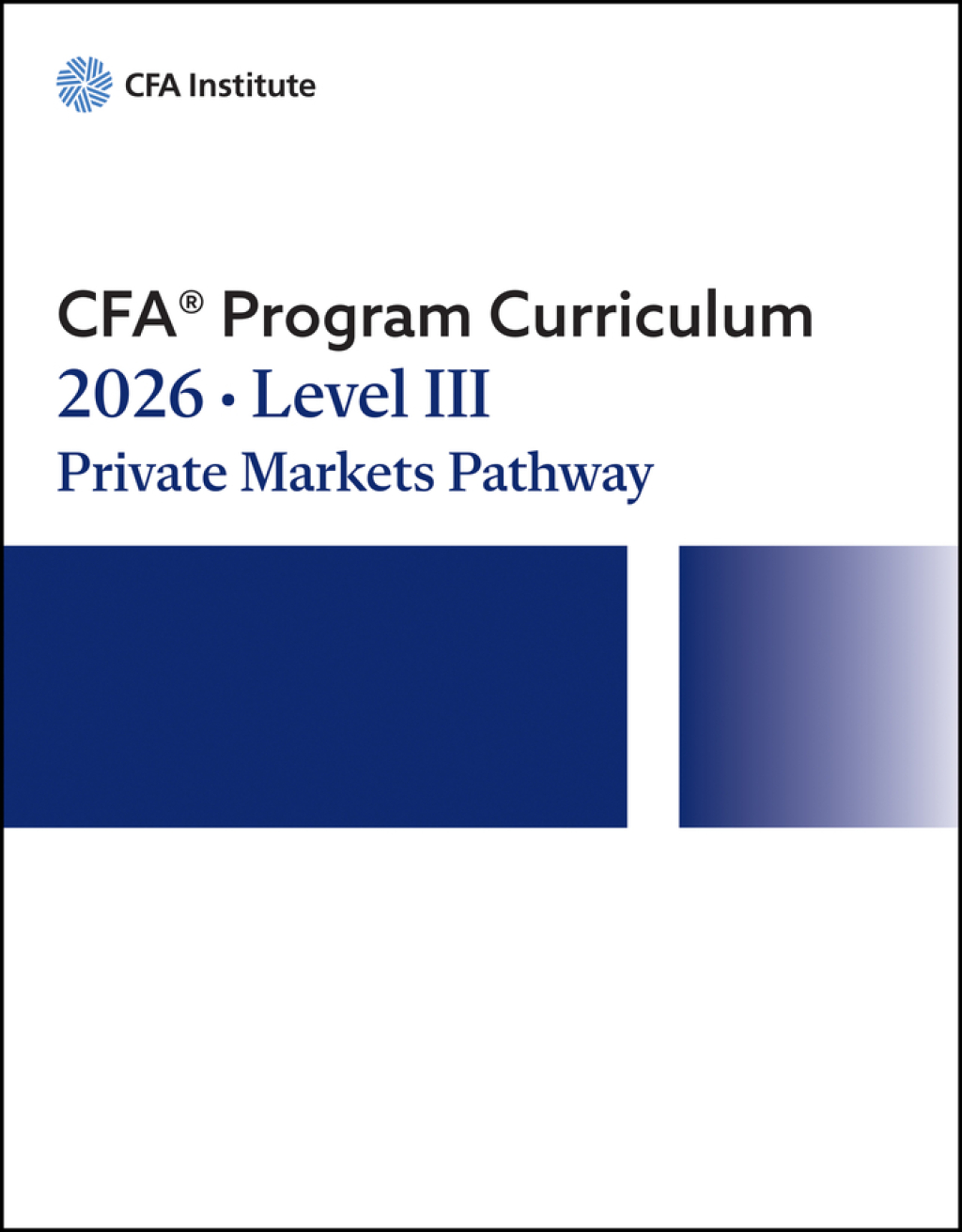 2026 CFA Program Curriculum Level III Private Markets Pathway Box Set ...
