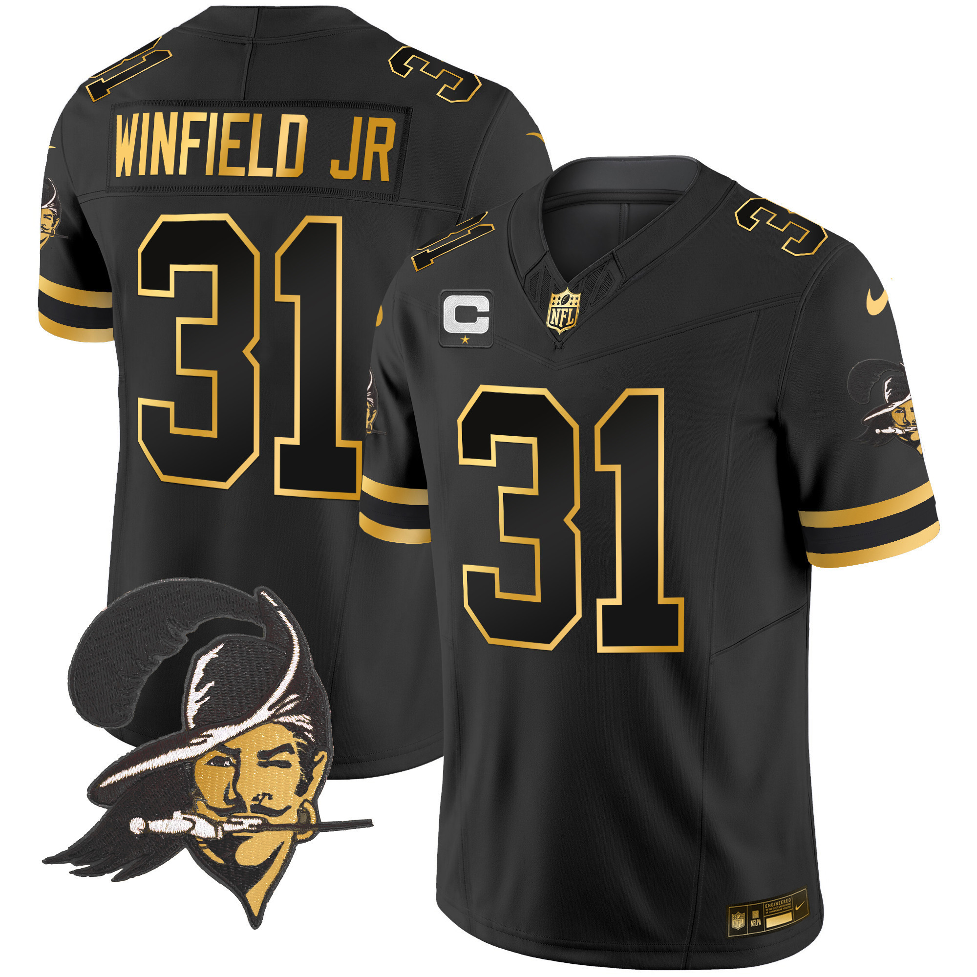 Antoine Winfield Jr. Men’s Tampa Bay Buccaneers Throwback Gold Vapor ...