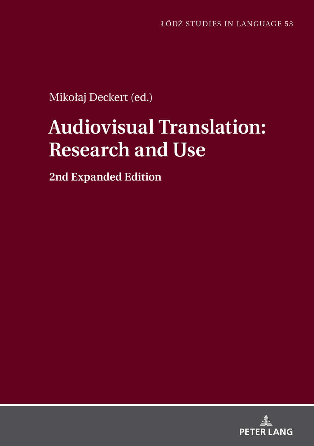 Audiovisual Translation â€“ Research and Use 2nd Expanded Edition 2nd ...