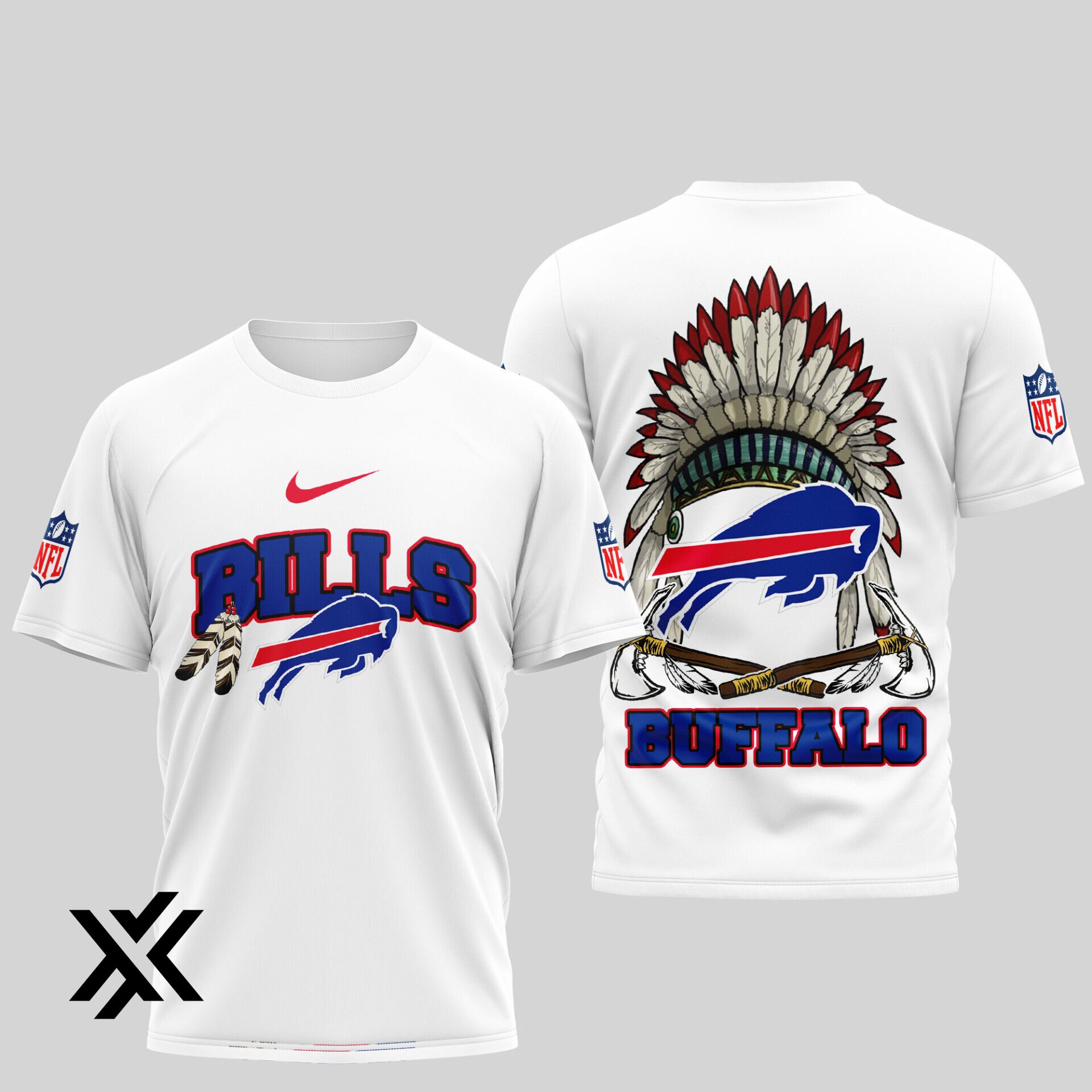 Buffalo Bills Native American Leather Style 3D Shirt – GoteamJS Store