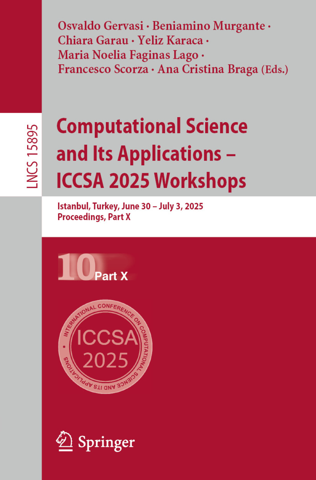 Computational Science and Its Applications â€“ ICCSA 2025 Workshops ...
