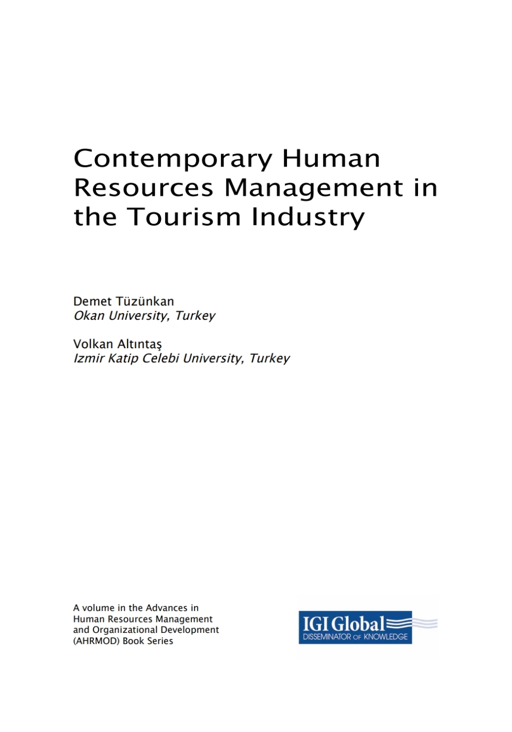 Contemporary Human Resources Management in the Tourism Industry â€“ PDF ...