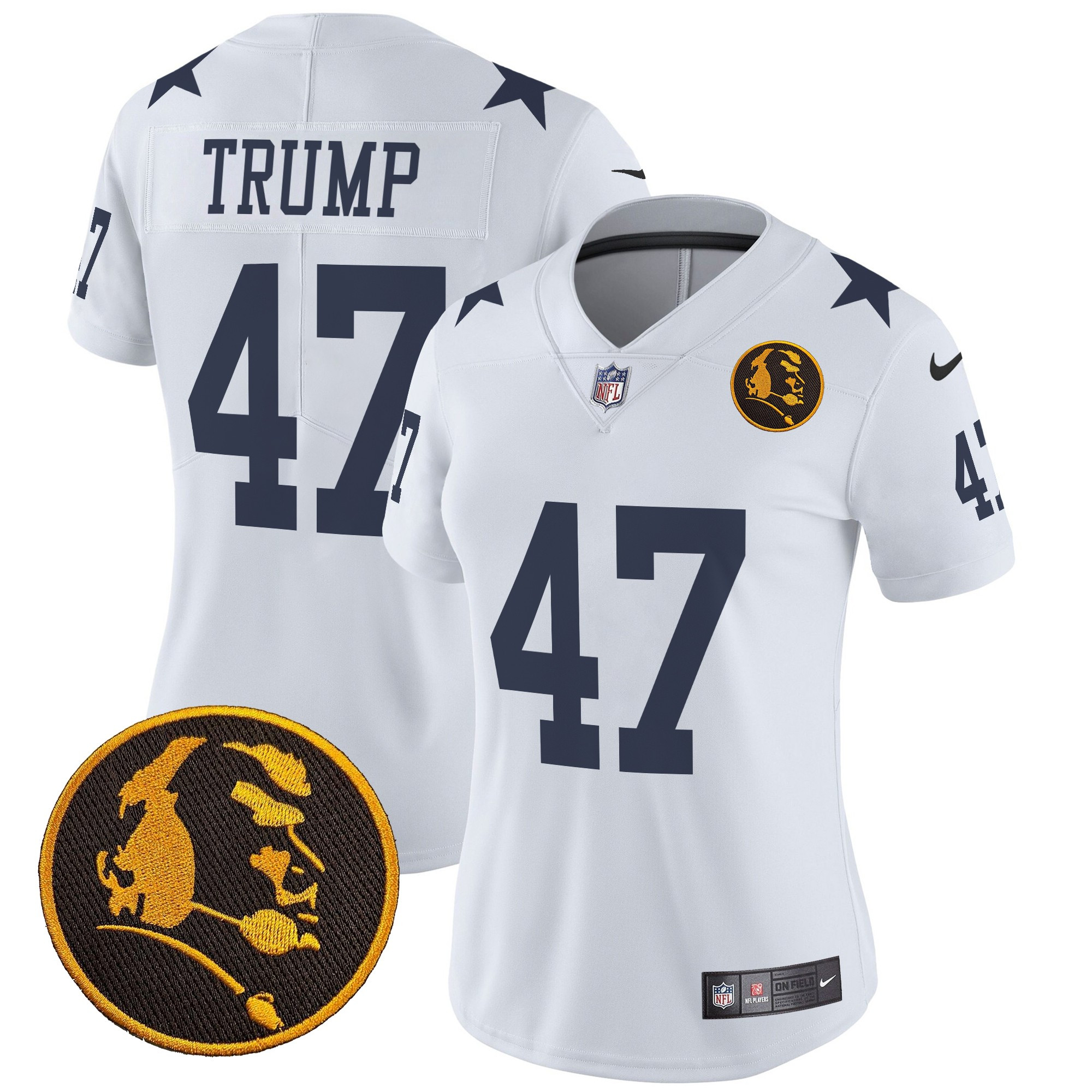 Donald Trump Women’s Dallas Cowboys Texas & John Madden Patch Vapor ...