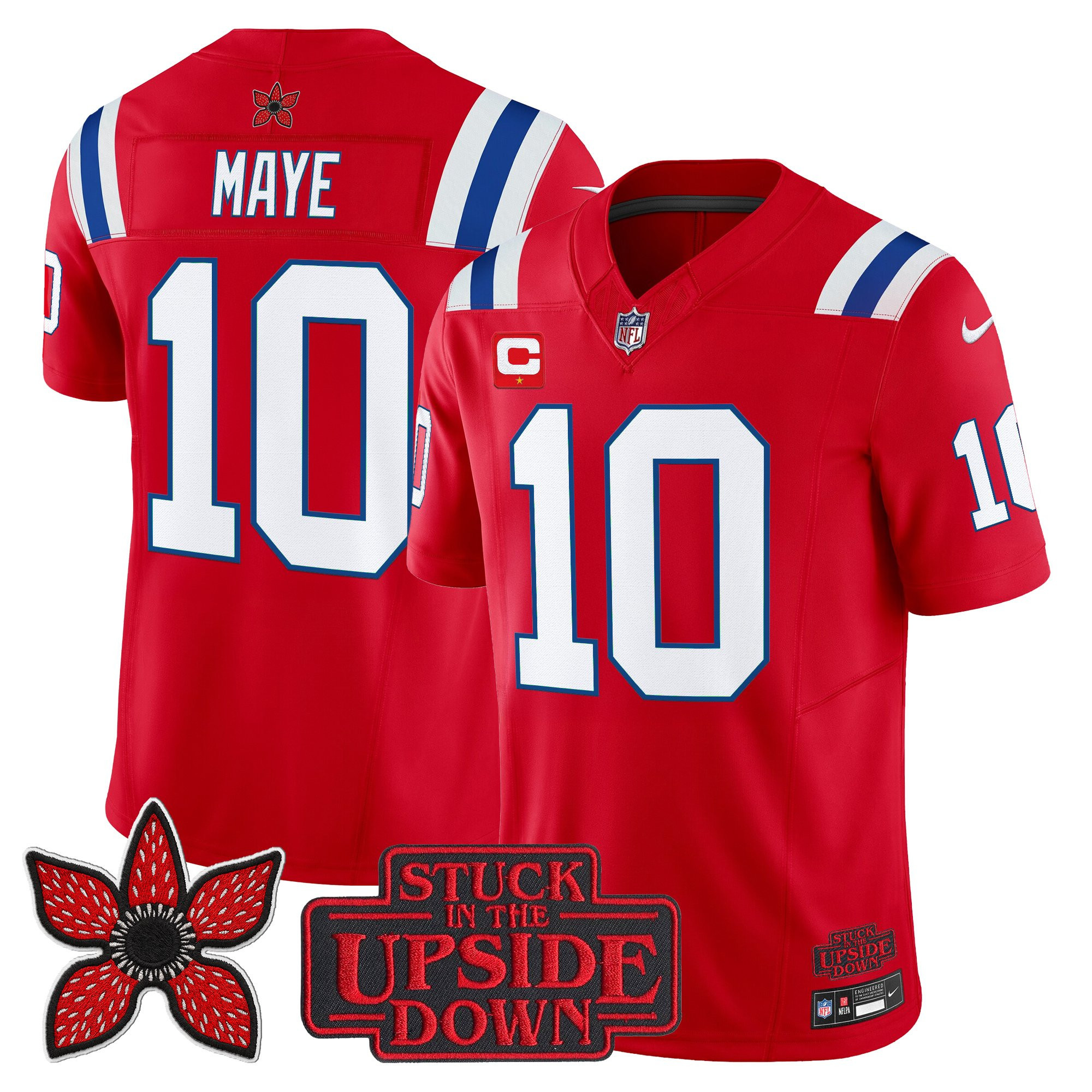 Drake Maye Men’s New England Patriots ‘Stranger Things Edition’ Vapor ...