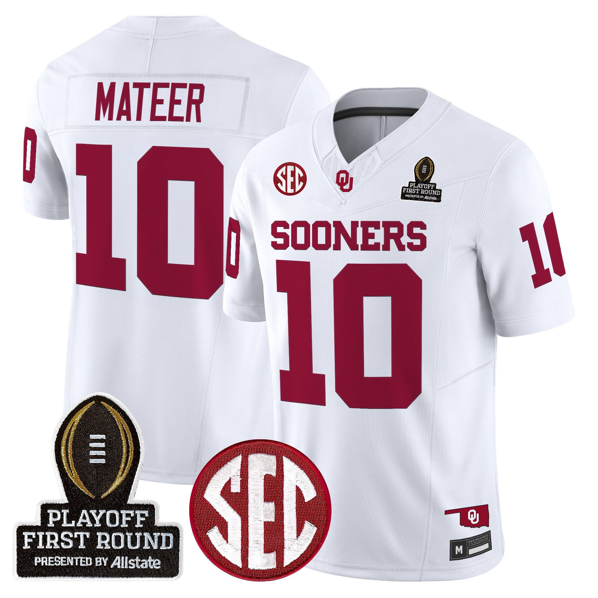 John Mateer Men’s Oklahoma Sooners 2025 Playoff First Round Vapor ...
