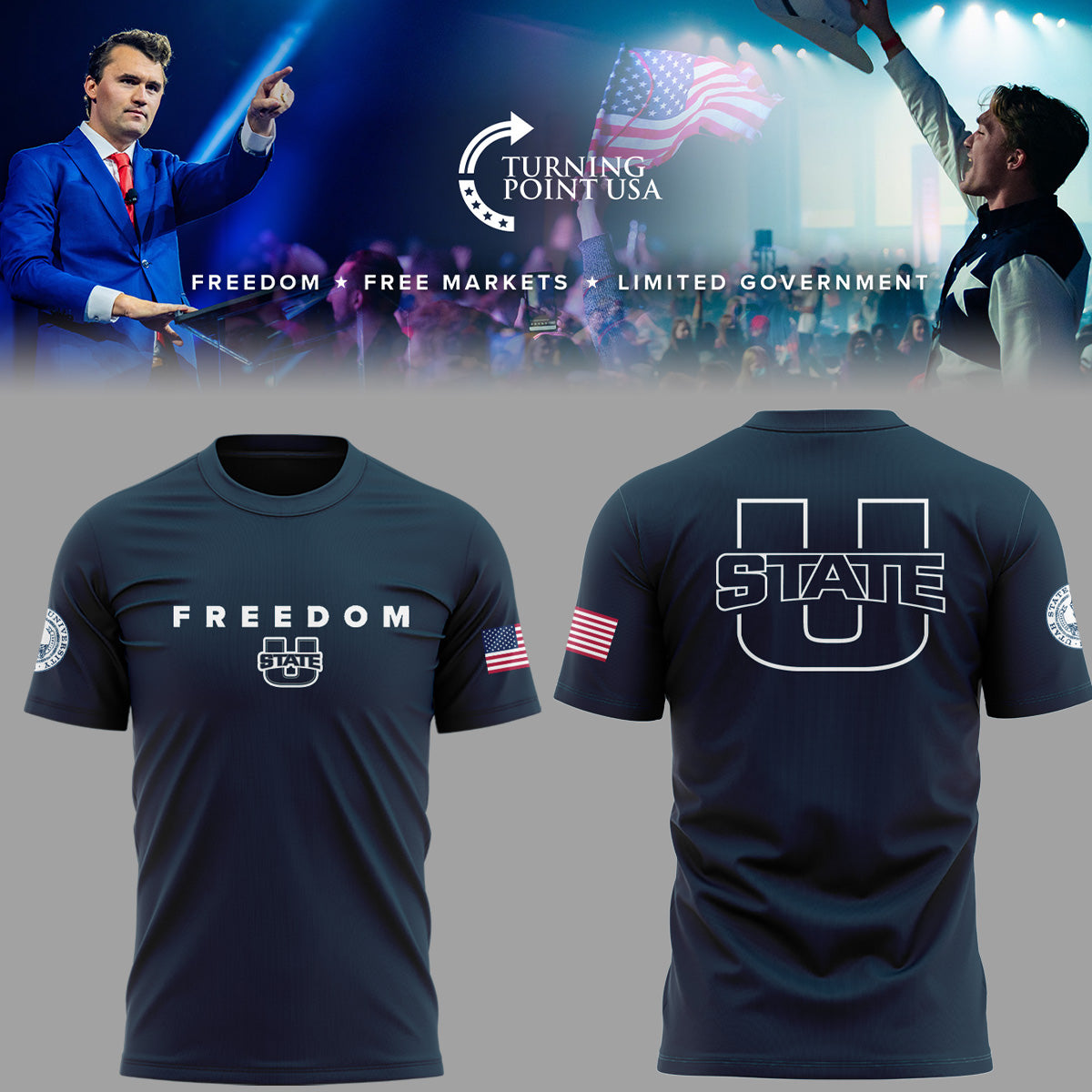 Limited Edition Utah State x Turning Point USA 2025 T-shirt – GoteamJS ...