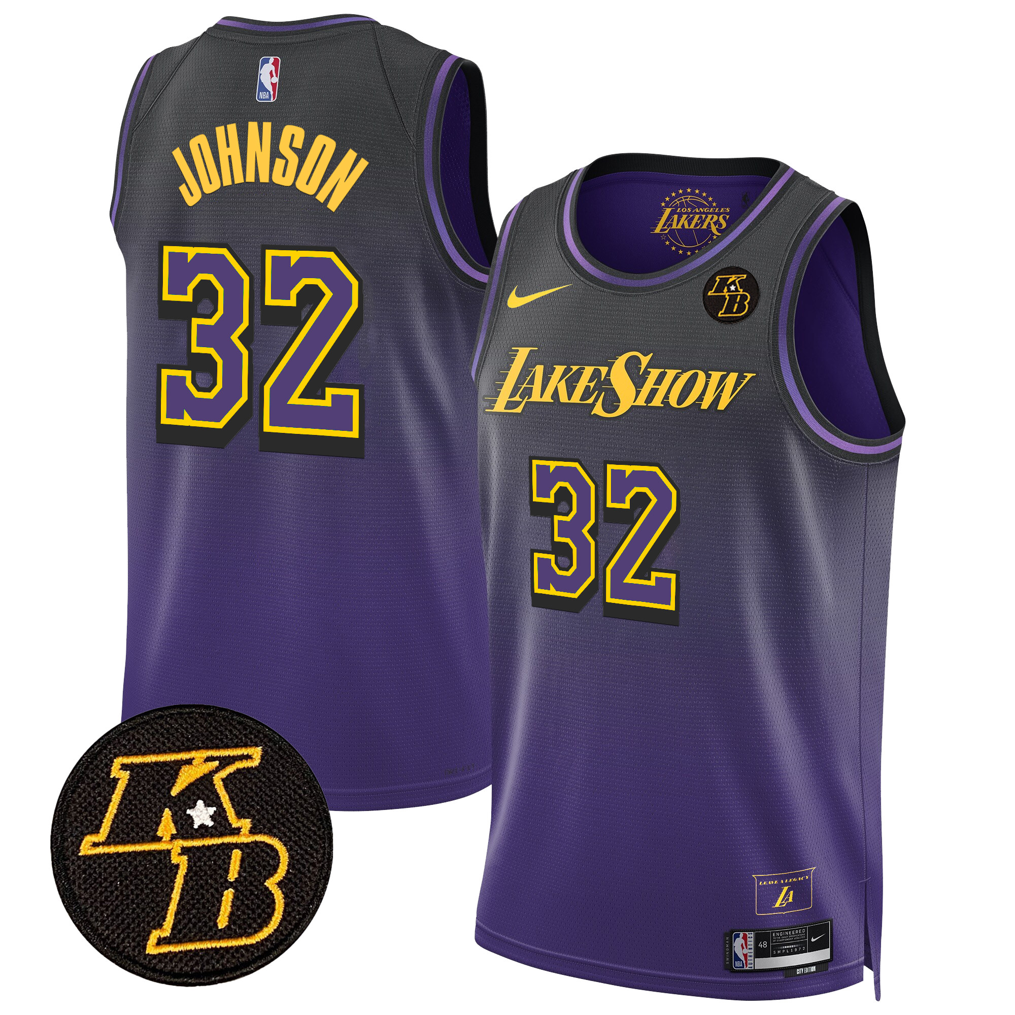 Magic Johnson Men’s Los Angeles Lakers Kobe Bryant Patch Swingman 2024/ ...