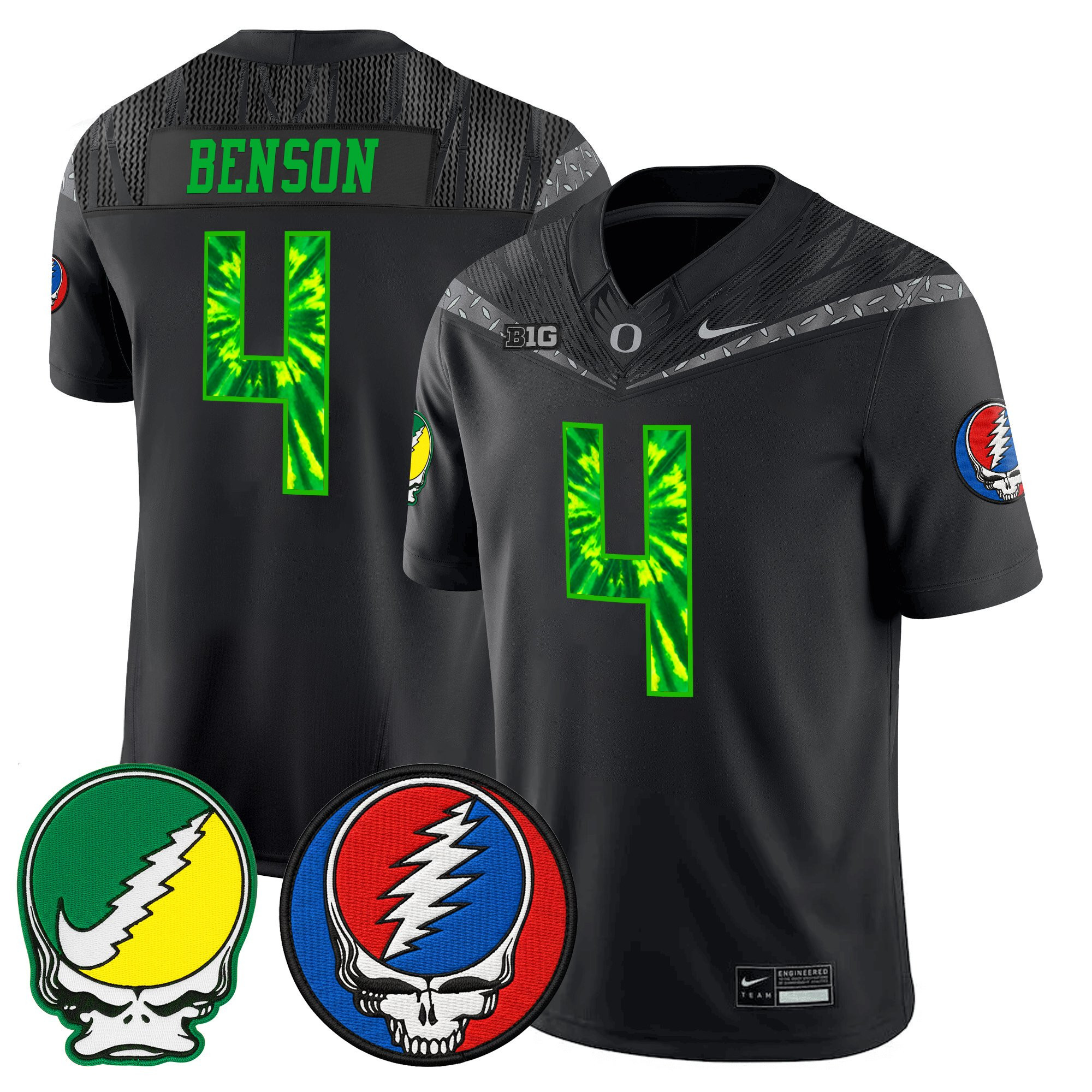 Malik Benson Men’s Oregon Ducks 2025 ‘Grateful Ducks x Grateful Dead ...