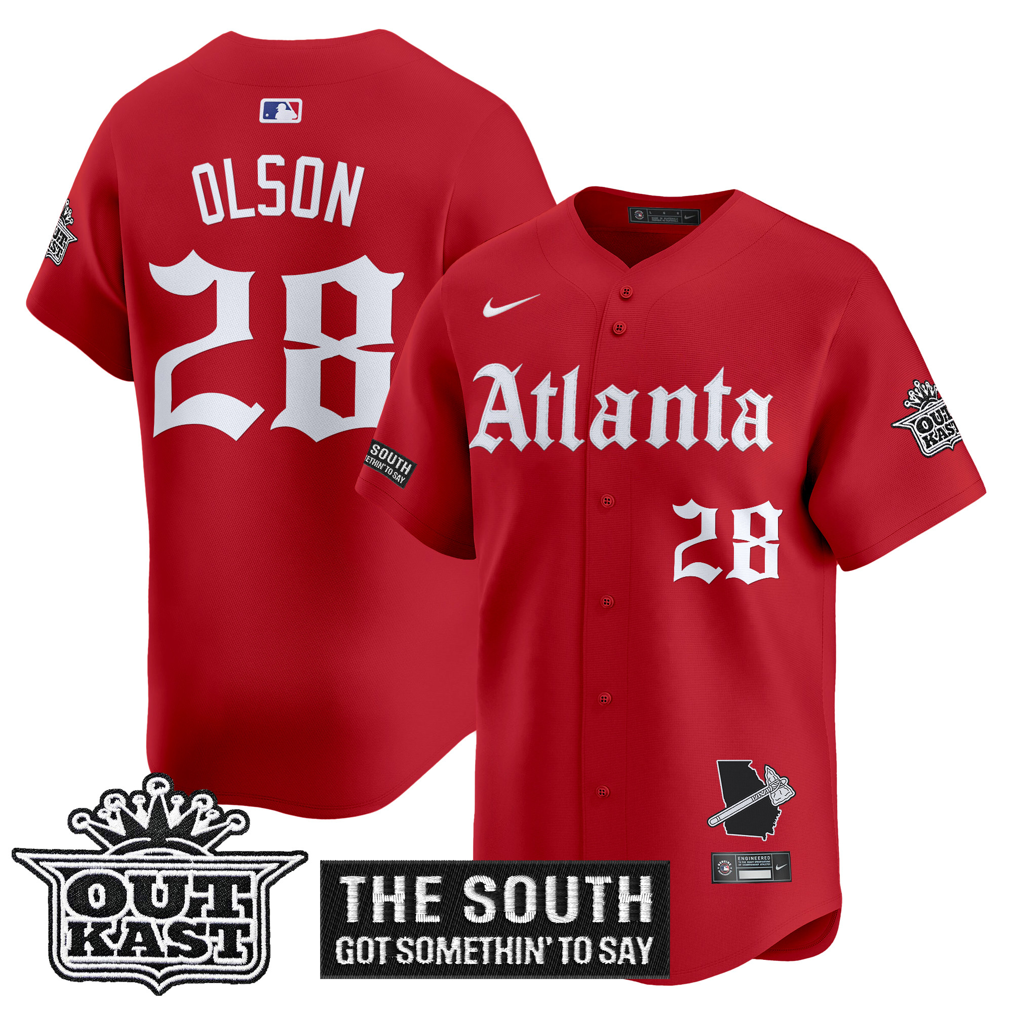 Matt Olson Men’s Atlanta Braves ‘Gothic South x Outkast Edition’ Vapor ...