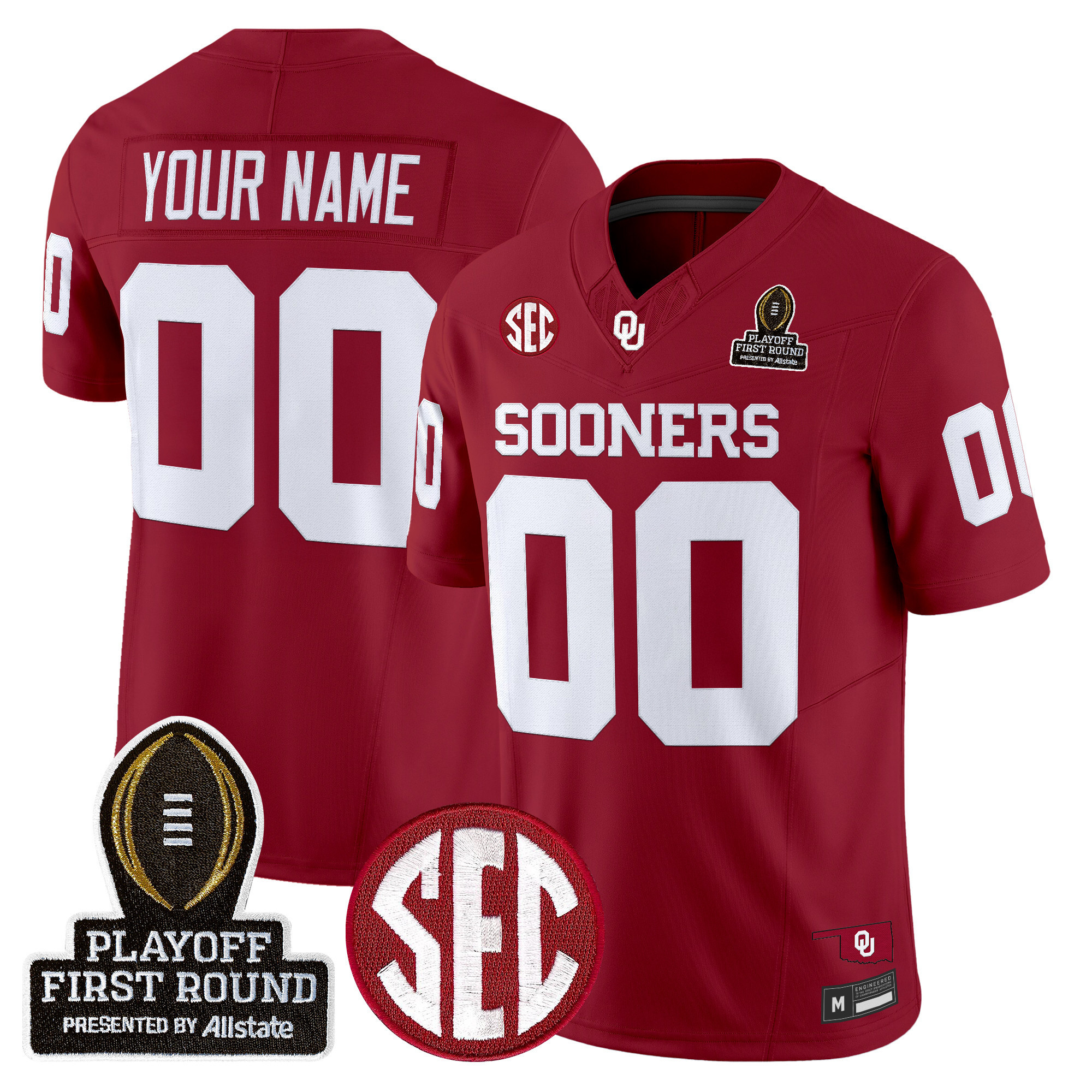 Men’s Oklahoma Sooners 2025 Playoff First Round Vapor Limited Custom ...