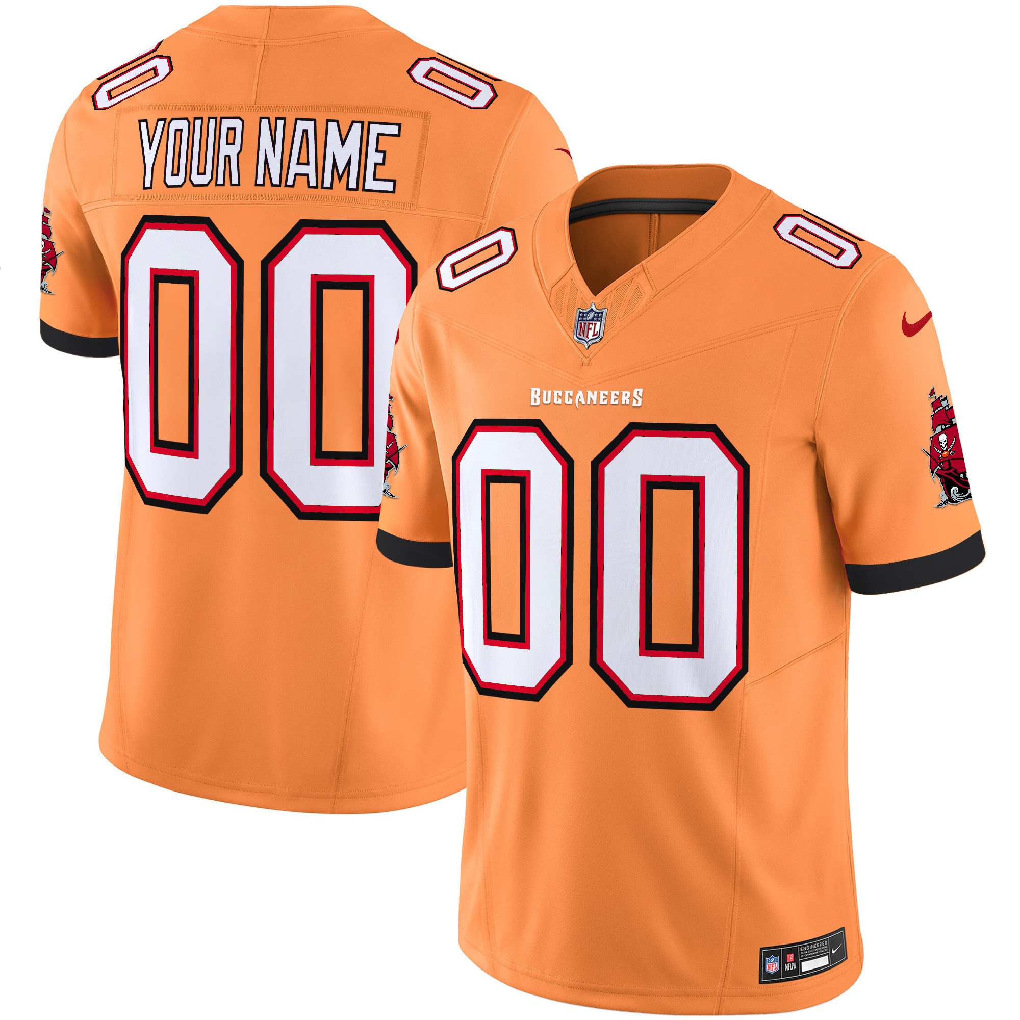 Men’s Tampa Bay Buccaneers Throwback Vapor Limited Custom Creamsicle ...