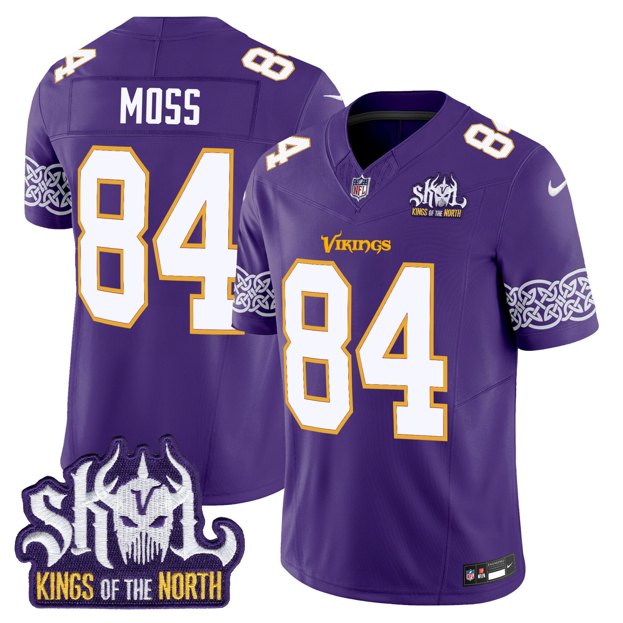 Randy Moss Men’s Minnesota Vikings King Of The North Patch Throwback ...