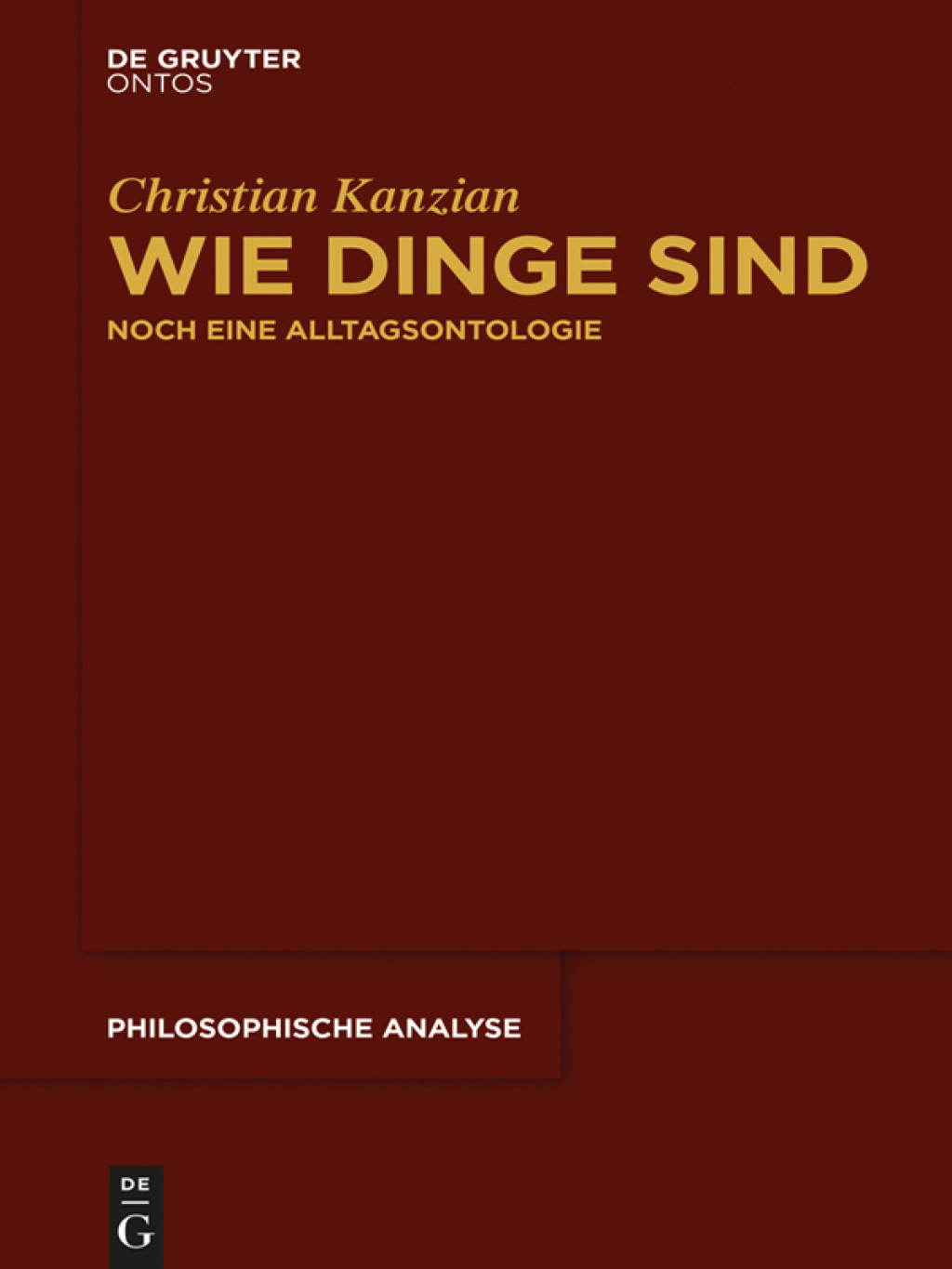 Wie Dinge sind Noch eine Alltagsontologie 1st Edition â€“ PDF/EPUB ...