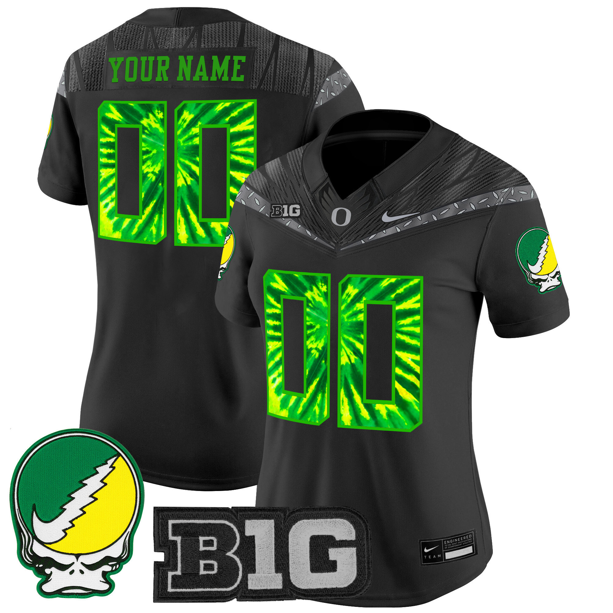 Women’s Oregon Ducks 2025 “Grateful Ducks” Vapor Limited Custom Black ...